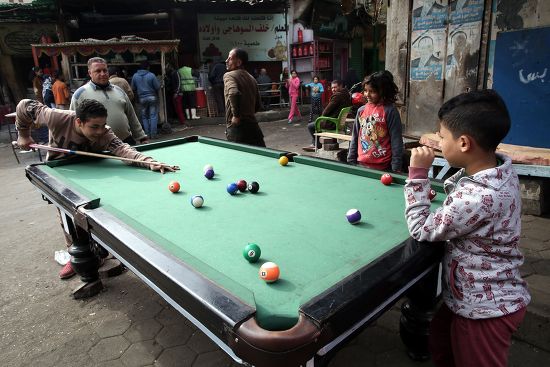 Egyptian Boys Paly Billiards Street Bulaq Editorial Stock Photo - Stock ...