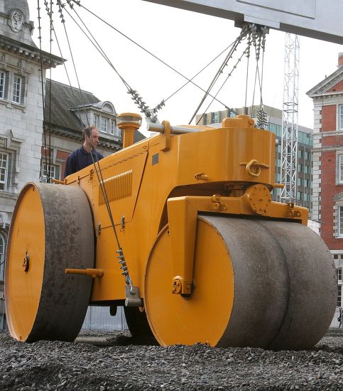 Us Artist Chris Burdens Flying Steamroller Editorial Stock Photo ...
