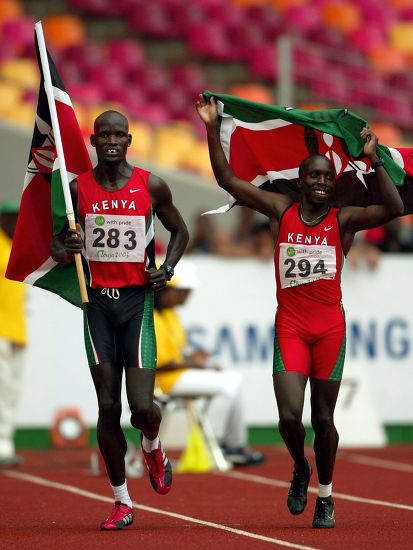 Kenyan Teammates Ezra Sambu L Vincent Editorial Stock Photo - Stock ...