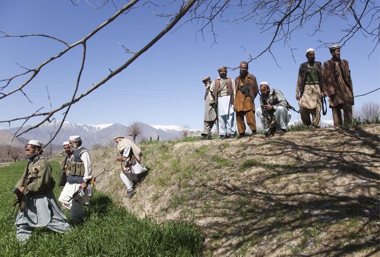 Pakistani Pashto Tribal Men Stand Under Editorial Stock Photo - Stock ...