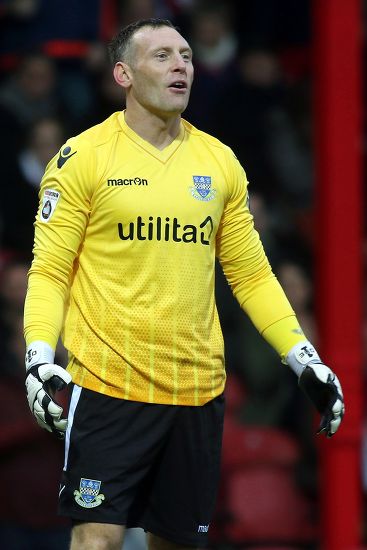 Eastleigh Goalkeeper Graham Stack During Brentford Editorial Stock ...
