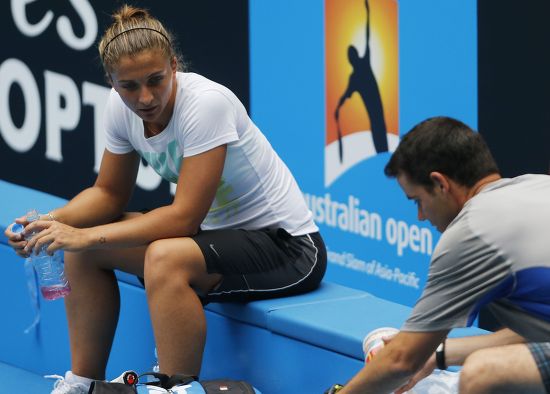 Sara Errani Italy L Her Coach Editorial Stock Photo - Stock Image ...