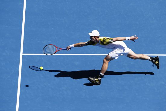 Andy Murray Great Britain Stretches Forehand Editorial Stock Photo ...