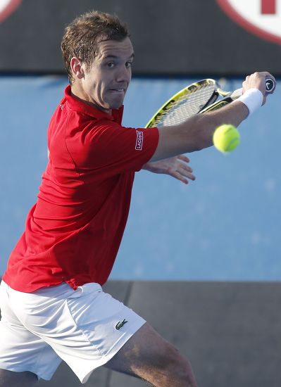 Richard Gasquet France Hits Backhand During Editorial Stock Photo ...