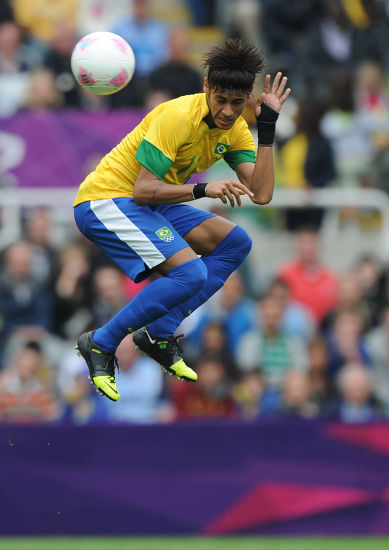 Brazils Neymar Jumps Header During London Editorial Stock Photo - Stock ...