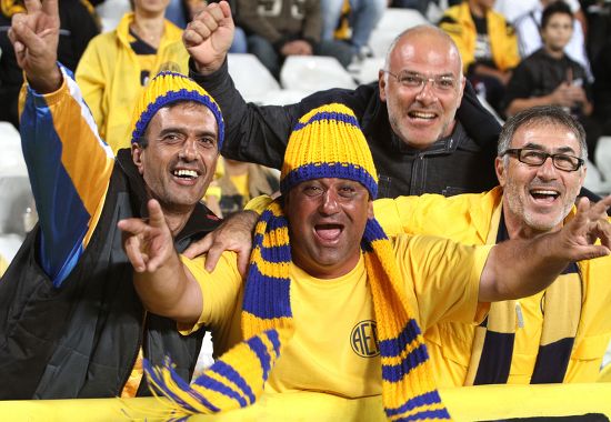 Ael Limassol Fans Seen Gsp Soccer Editorial Stock Photo - Stock Image ...
