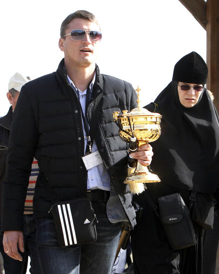 Russian Pilgrim Holds Chalice Walks Jordan Editorial Stock Photo ...