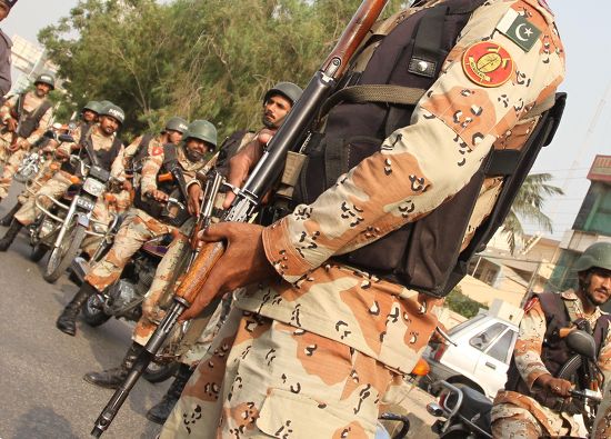 Pakistani Rangers Police On Duty Avoid Editorial Stock Photo - Stock ...