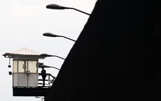 Filipino Security Guard Mans His Post Editorial Stock Photo - Stock ...
