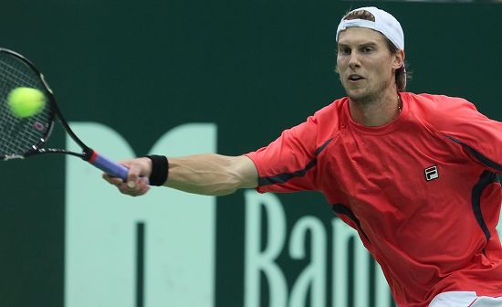 Andreas Seppi Italy Returns Thomaz Bellucci Editorial Stock Photo ...