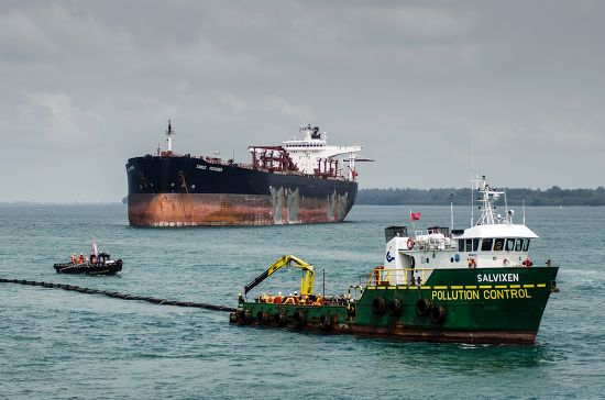 Vessels Including Pollution Control Ship Towing Editorial Stock Photo ...