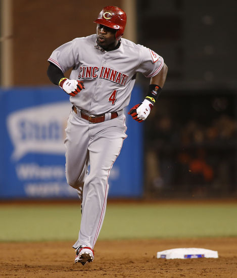 Cincinnati Reds Brandon Phillips Rounds Second Editorial Stock Photo ...