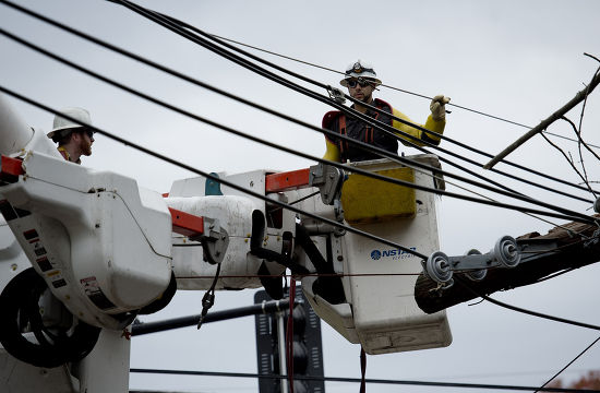 Nstar Electric Utility Crew Members Work Editorial Stock Photo - Stock ...