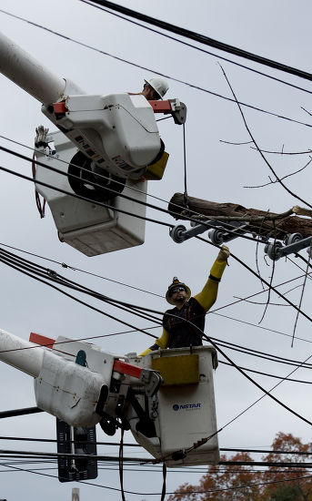 Nstar Electric Utility Crew Members Work Editorial Stock Photo - Stock ...