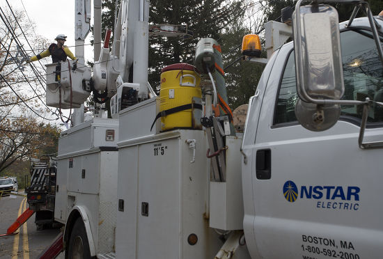 Nstar Electric Utility Crew Member Works Editorial Stock Photo - Stock ...