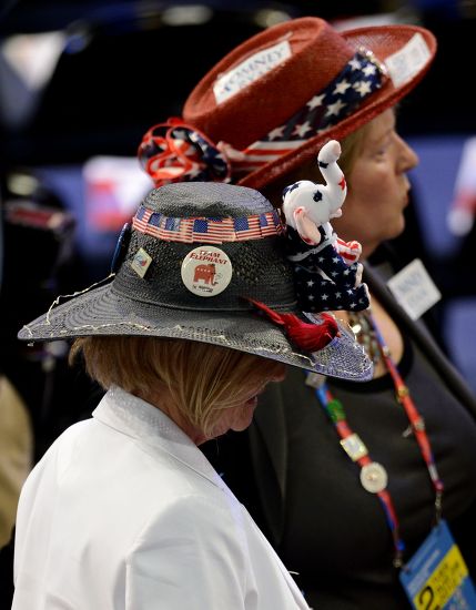 Delegates Wear Republican Themed Hats On Editorial Stock Photo - Stock ...