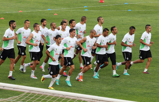 Algeria National Soccer Team Players Warm Editorial Stock Photo - Stock ...