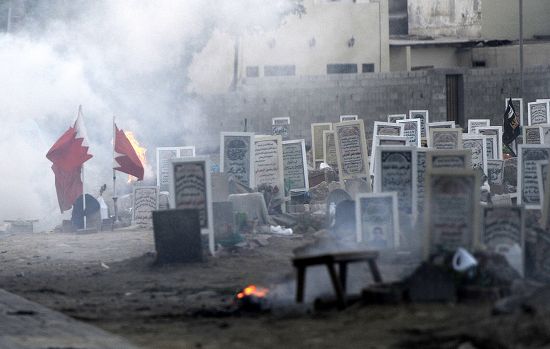 Tear Gas Smoke Fires Rise During Editorial Stock Photo - Stock Image ...
