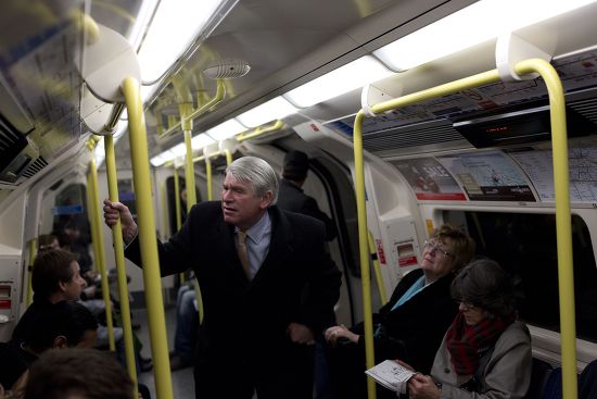 Commuter Look Map On Train Tube Editorial Stock Photo - Stock Image ...
