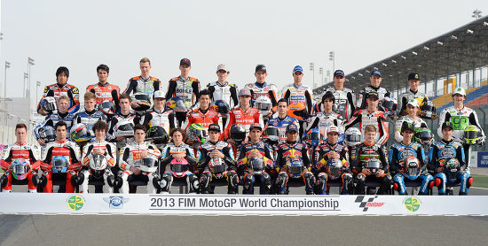 Moto3 Class Riders Pose During Photo Editorial Stock Photo - Stock ...