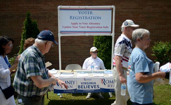 Voter Registration Table Outside West Springfield Editorial Stock Photo ...