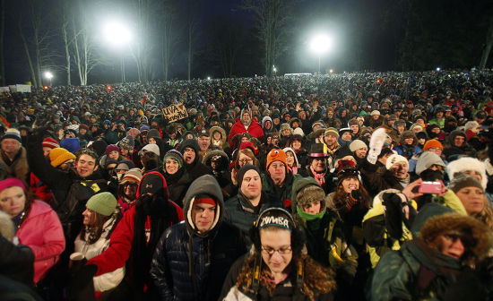 View Crowd Gathered Groundhog Day Celebration Editorial Stock Photo ...