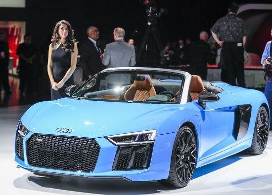 Audi R8 V10 Convertible Displayed 2017 Editorial Stock Photo - Stock ...