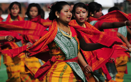 Bodo Tribal Women Perform Their Traditional Editorial Stock Photo ...