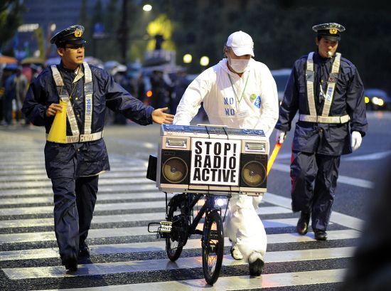 Protester Pushing Bicycle Escorted By Police Editorial Stock Photo ...