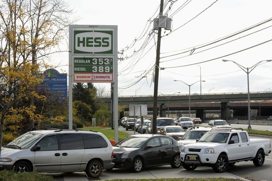 Long Gas Lines Along Route Three Editorial Stock Photo - Stock Image ...