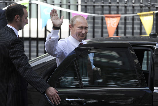 Russian President Vladimir Putin Waves Press Editorial Stock Photo ...