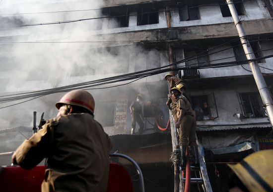 Indian Fire Fighters Work Put Out Editorial Stock Photo - Stock Image ...