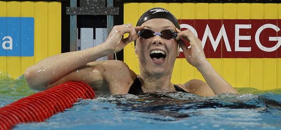 Britta Steffen Germany Celebrates After Winning Editorial Stock Photo ...