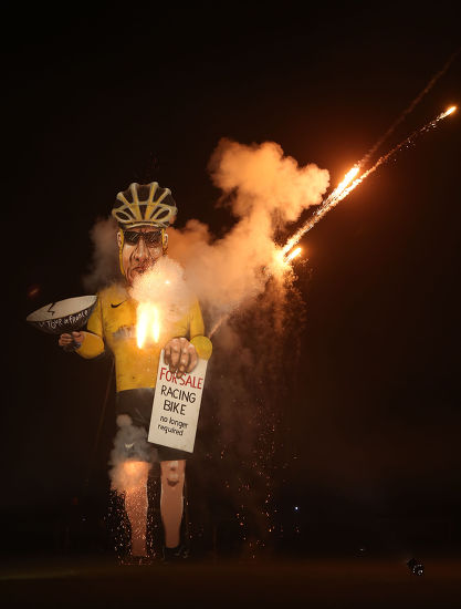 Fireworks Start Effigy Us Cyclist Lance Editorial Stock Photo - Stock ...