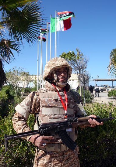 Libyan Soldier Stands Near Libyan Italian Editorial Stock Photo - Stock ...