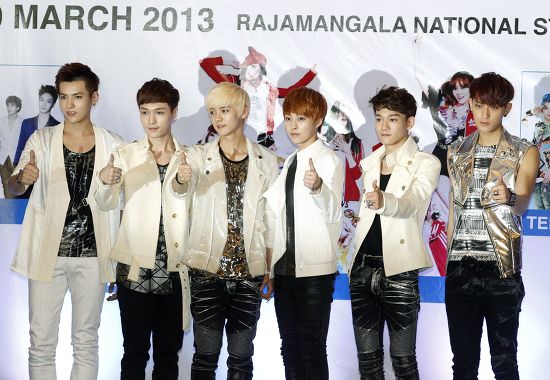 South Korean Kpops Exom Group Pose Editorial Stock Photo - Stock Image ...