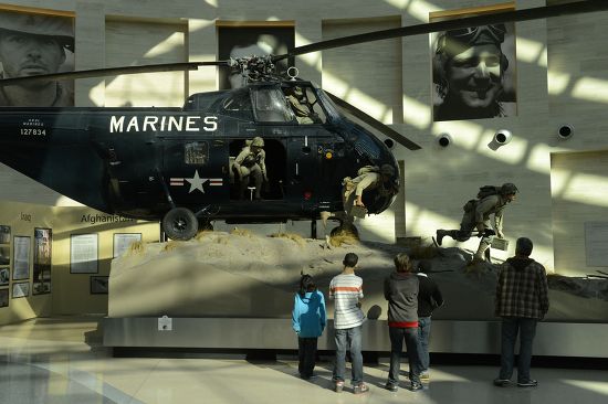 Visitors Look Exhibit That Depicts Marines Editorial Stock Photo ...