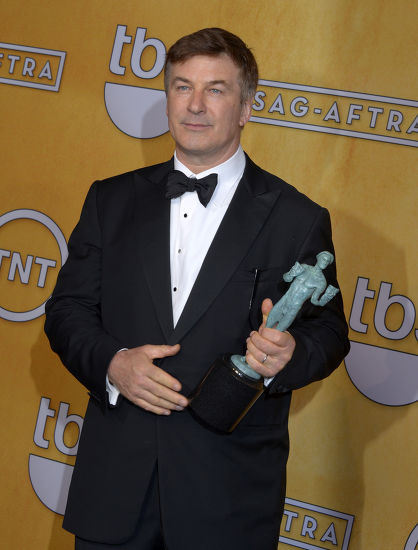 Us Actor Alec Baldwin Holds His Editorial Stock Photo - Stock Image ...