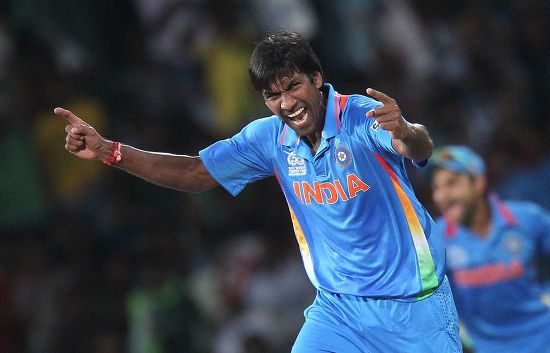 Indian Bowler Lakshmipathy Balaji Celebrates After Editorial Stock ...