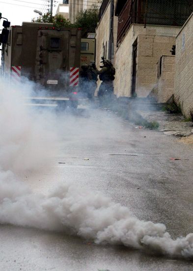 Tear Gas Canister Leaves Trail Smoke Editorial Stock Photo - Stock ...
