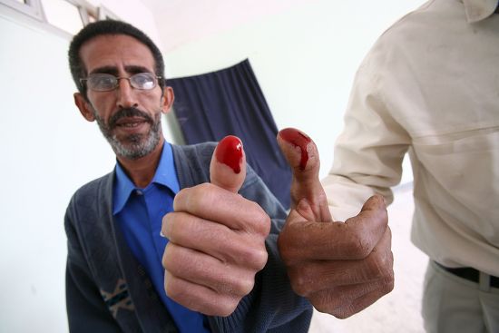 Two Egyptian Men Show Their Ink Editorial Stock Photo - Stock Image ...