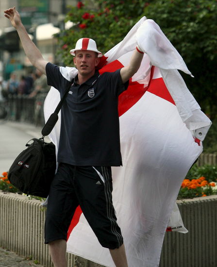 English Soccer Fan Poses British Flag Editorial Stock Photo - Stock ...