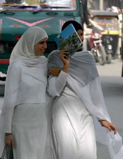 Kashmiri Muslim College Girls Walk On Editorial Stock Photo - Stock ...