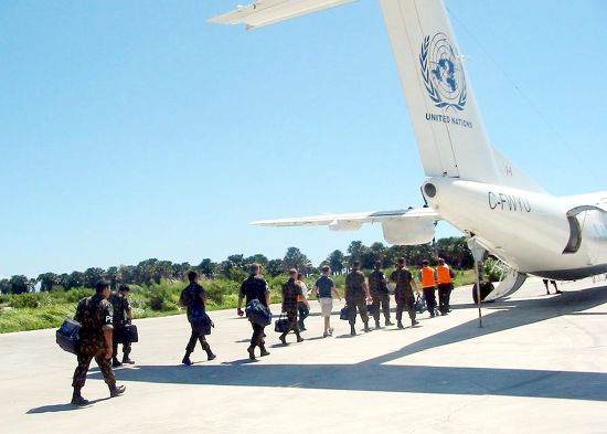 Un Peacekeepers Brazil Board Un Aircraft Editorial Stock Photo - Stock ...