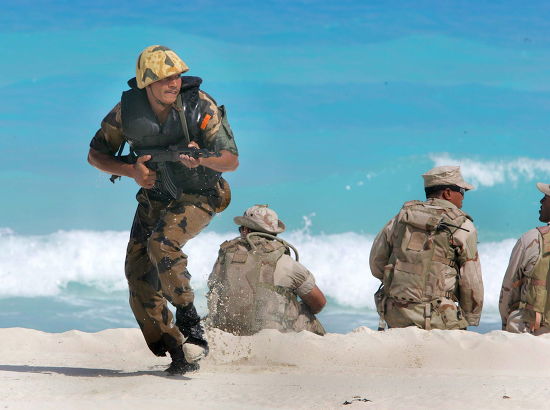 Egyptian Commando Runs Pass Us Marines Editorial Stock Photo - Stock ...