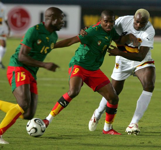 Cameroon Players Kalla Nkongo L Etoo Editorial Stock Photo - Stock ...