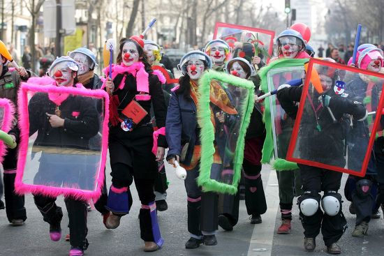 Demonstrators Dressed Clowns Join Tens Thousands Editorial Stock Photo ...