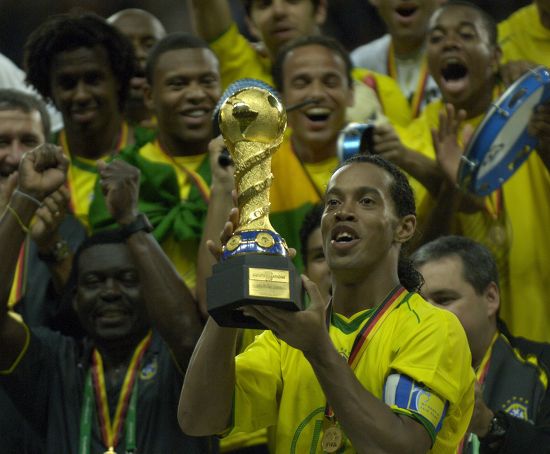 Ronaldinho Lifts Trophy Brazil After Team Editorial Stock Photo - Stock ...