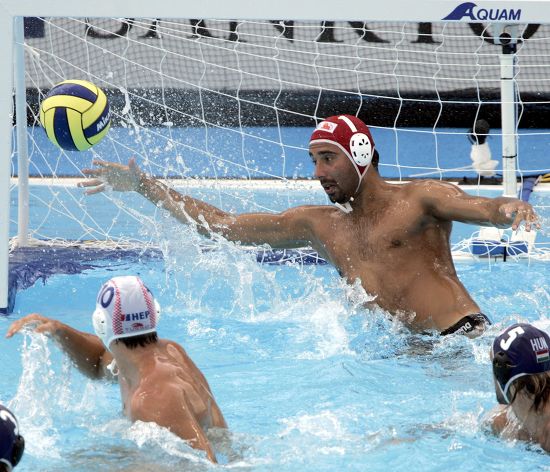 Hungarys Goalkeeper Zoltan Szecsi Blocks Shot Editorial Stock Photo ...