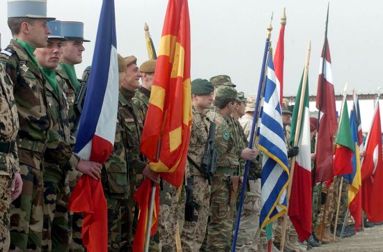 Flags All International Security Assistance Force Editorial Stock Photo ...